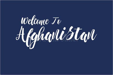 Welcome To Afghanistan Country Name In Elegant Grunge Typography