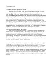 Experiment Stage A Docx Experiment Stage A The Way We Think About Biological Sex Is Wrong