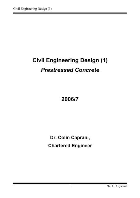 Introduction To Prestressed Concrete