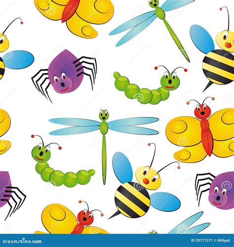 Bug Seamless Pattern Stock Vector Illustration Of Wing 29777371