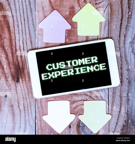 Sign Displaying Customer Experience Concept Meaning Interaction Between Satisfied Customer And