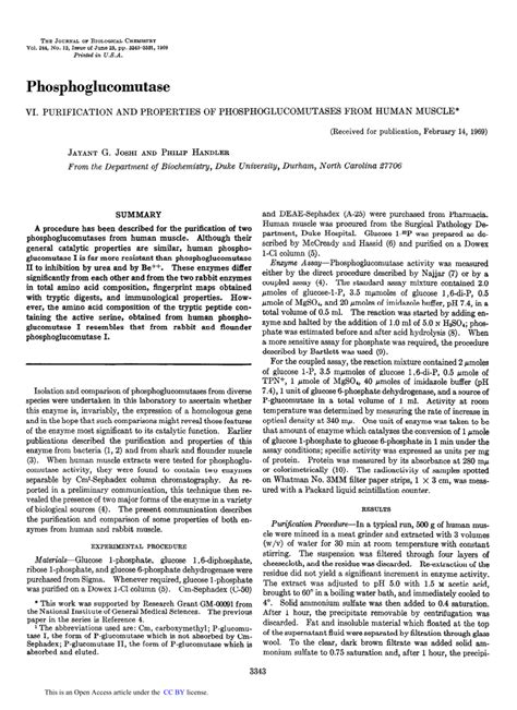 Pdf Phosphoglucomutase
