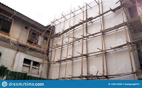 Construction Scaffolding And Safety Cladding Editorial Image Construction Scaffolding And Safety Cladding Editorial Image