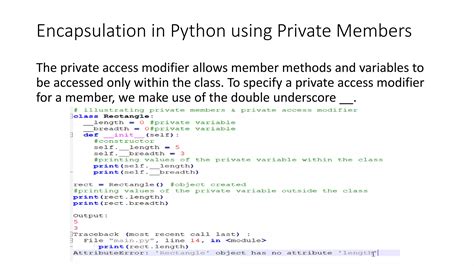 Python Encapsulation Pptx