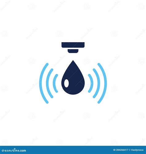 Water Sensor Vector Icon Water Flow Drop Control Sensor Logo Design