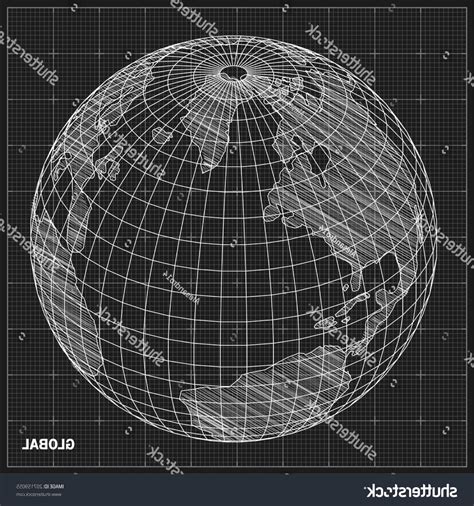 Earth Wireframe Vector At Collection Of Earth