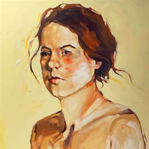 Shana Wilson ‘seated Nude Women Figurative With Yellow Background