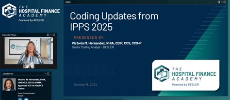Coding Updates From Ipps 2025 Webinar Hospital Finance Academy