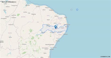 Mapa Do Estado De Pernambuco Guiamapa
