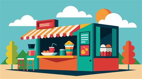 Premium Vector Vibrant Upcycled Shipping Containers Repurposed Into Mini Cafes Serving