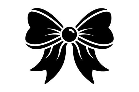 Black Silhouette Bow Vector Graphic By Mk Graphics Store · Creative