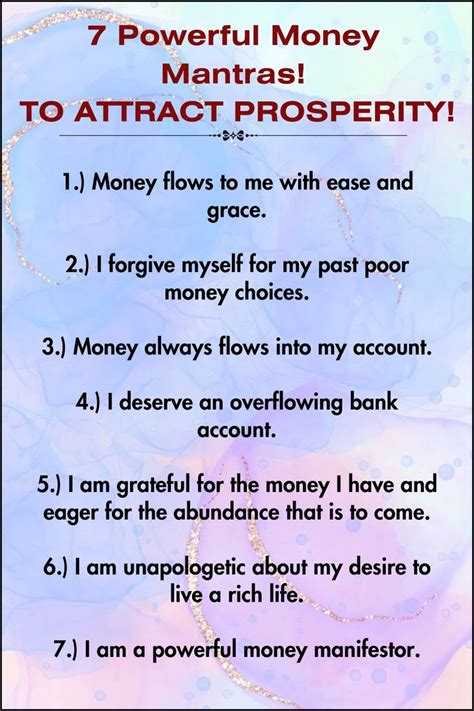 7 Powerful Money Mantras TO ATTRACT PROSPERITY Wealth Manifestation