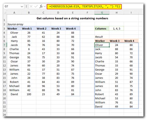Excelsirji Choosecols Function In Excel To Get Columns From Array Or