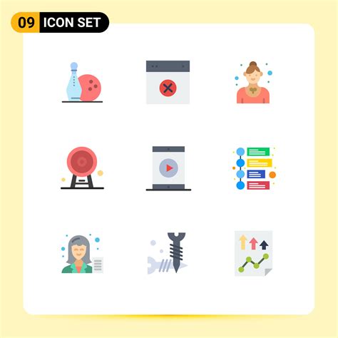 set of 9 modern ui icons symbols signs for landmark england ui