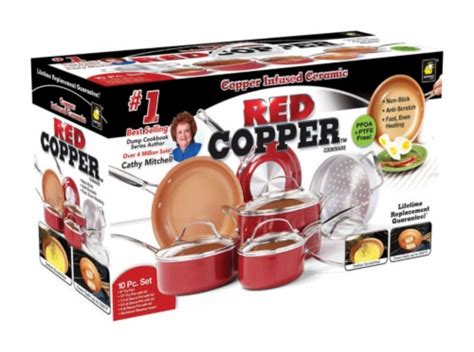 Red Copper® Cookware Set Red 10 Pc Ralphs