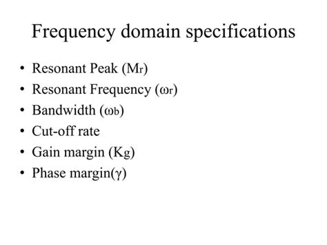 Frequency Response Analysis Domain Specification Bode And Polar Plot Ppt