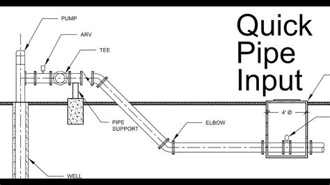 Cad Piping Drawing Input For Beginners Youtube