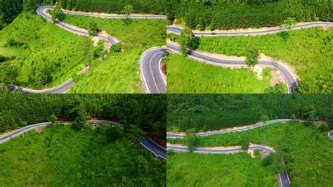 航拍汽车行驶在盘山公路视频素材下载编号9702364光厂vj师网