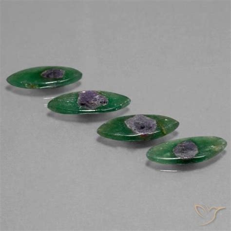 Loose Ruby In Fuchsite Cabochons Polished And Tumbled Ruby Fuchsite Stones