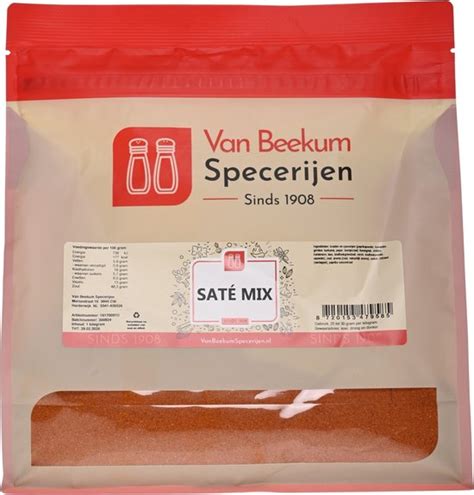 Van Beekum Specerijen Saté Mix 1 Kilo Hersluitbare Stazak Bol