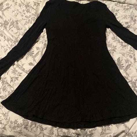 Casual Flowy Black Dress Black Dress Depop