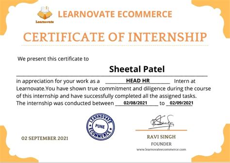 Learnovateecommerce Thankyou Opportunity Hrinternship