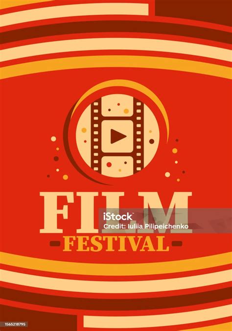영화제 영화상 영화 촬영 이벤트 시네마 프리미어 그래픽 비디오 제작 스튜디오 영화 제작 예술 필름 스트립 로고 쇼 및 엔터테인먼트 벡터 그림입니다 포스터 디자인 Film