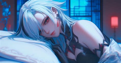 4k HD Wallpaper Arlecchino Resting In Moonlit Hotel Room