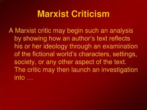 Ppt Marxist Literary Theory Powerpoint Presentation Id3028043