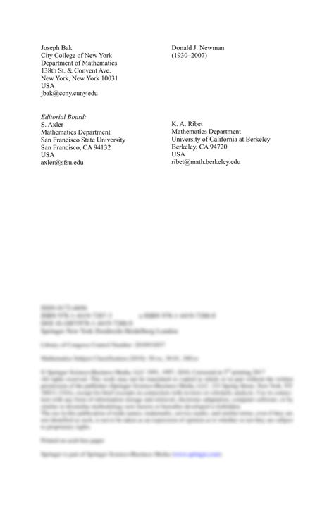 SOLUTION Joseph Bak Donald J Newman Complex Analysis Studypool