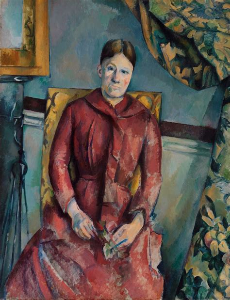 Madame Cézanne In A Red Dress Free Public Domain Illustration