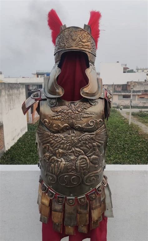 Medieval Brass Armor Roman Cuirass Reenactment Breastplate 18ga Brass