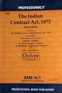The Indian Contract Act 1872 Bare Act Professional Buy The Indian