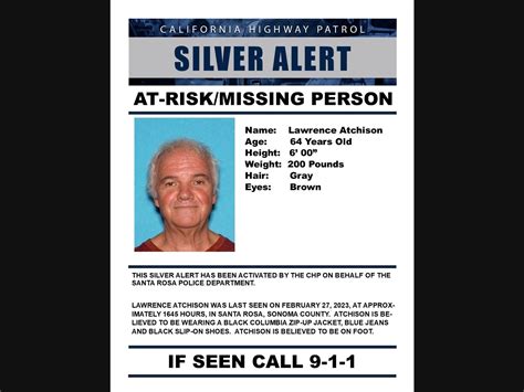 Silver Alert Search Continues For Missing At Risk Santa Rosa Man