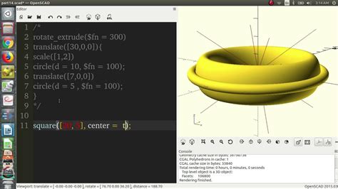 Rotateextrude Linearextrude Openscad Tutorial 14 Youtube