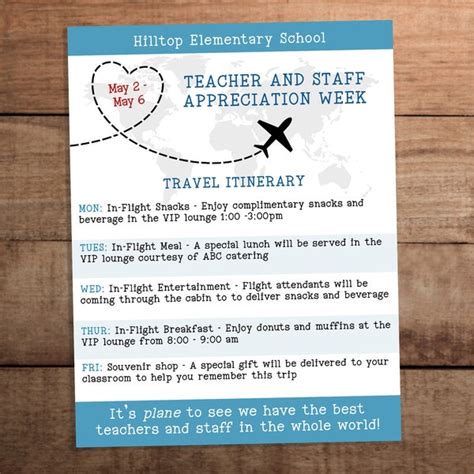 Travel Teacher Appreciation Week Theme Etsy