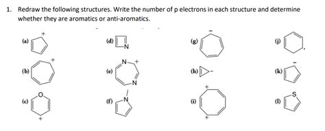 Solved 1 Redraw The Following Structures Write The Number