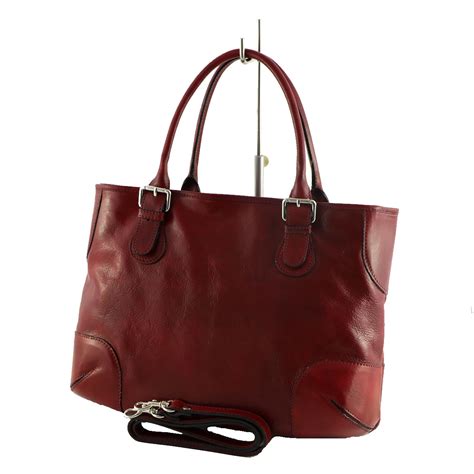 Borsa Donna In Vera Pelle Conciata Al Naturale Con Tracolla