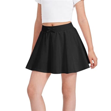 Llywey Girls Casual Skirts Teen Girl High Waisted Stretchy Mini Skater