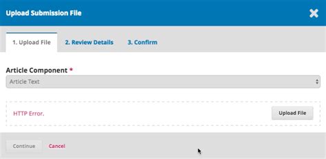 Error When Uploading A New Submission Ojs Software