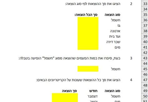 תרגיל חזרה SUMIF SUMIFS COUNTIF אקסל מאסטר