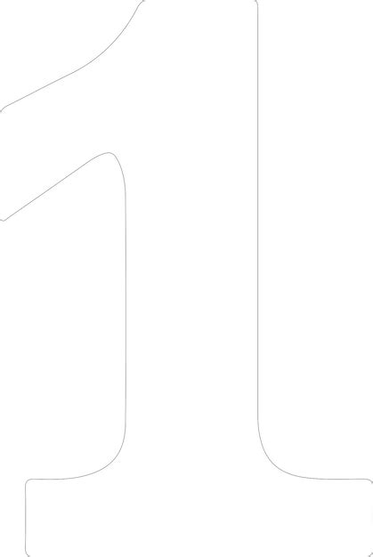 Number Outline Silhouette White Background Premium Ai Generated Vector