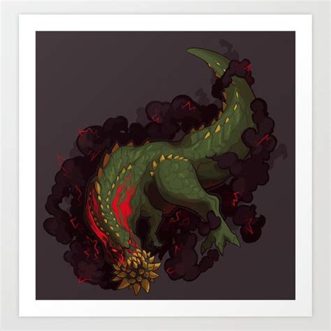 Art Print Deviljho By Ginsengandhoney X Small Society6 Cacciatori Mostri