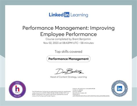 Brent Benjamin On Linkedin Certificate Of Completion