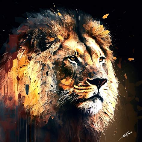 Lion V2 Arts Numériques Par Frédéric Font Font Artmajeur