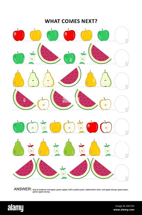 Fruit And Berry Themed Educational Logic Game Training Sequential Pattern Recognition Skills