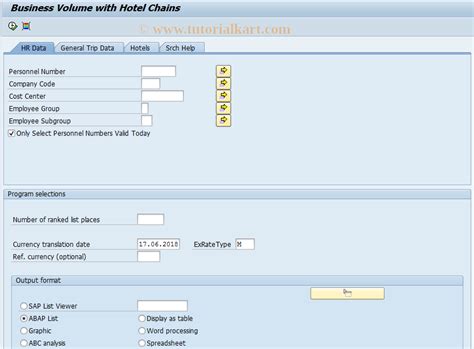 S Ahr 61016284 Sap Tcode Business Volume With Hotel Chains