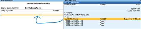 Backup A Company Data In Tallyprime Tally Prime Course