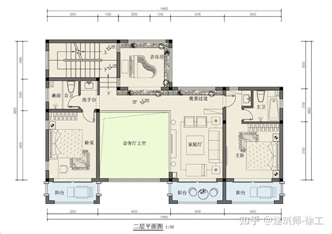 一款面宽15米，进深9米的别墅自建房平面图 知乎