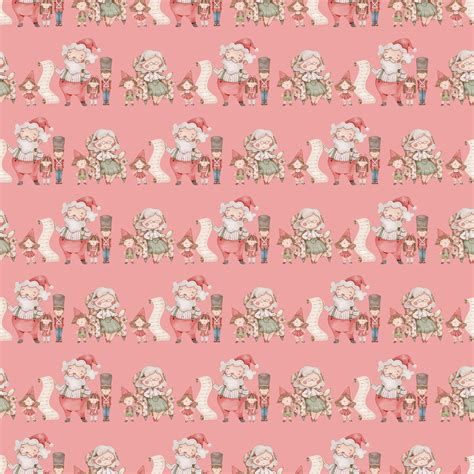 Santa Wrapping Paper Sustainable Pink Christmas T Wrap Waterleaf